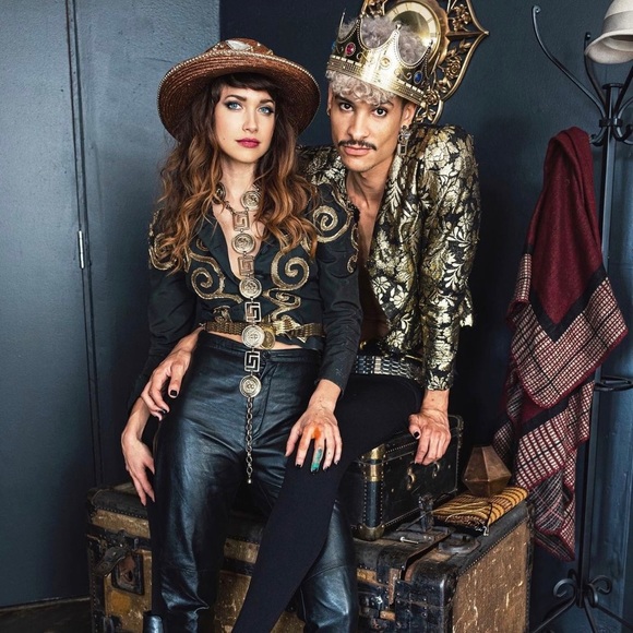 La Femme | Jackets & Coats | Vintage Black And Gold La Femme Design By ...